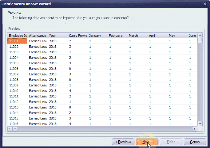 How to import Leave Entitlements from Excel Sheets - Lenvica HRMS