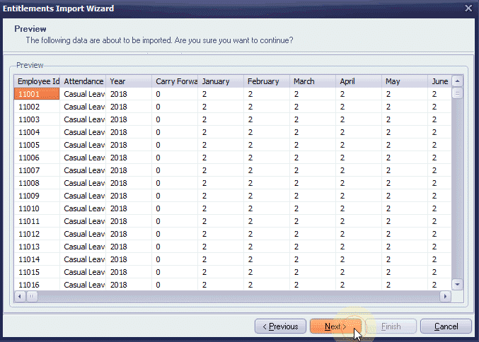 How to import Leave Entitlements from Excel Sheets - Lenvica HRMS
