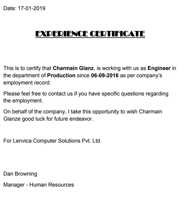 Overview of Module 'Employee' - Lenvica HRMS